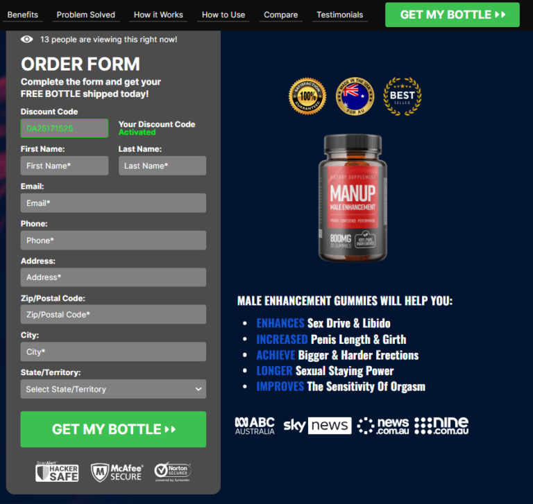 Manup Gummies Australia-AU: Male Enhancement, Reviews, Price