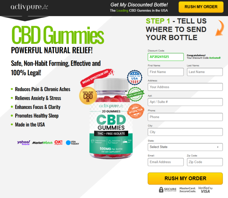ActivePure CBD Gummies Reviews: Official Website, Pros & Cons