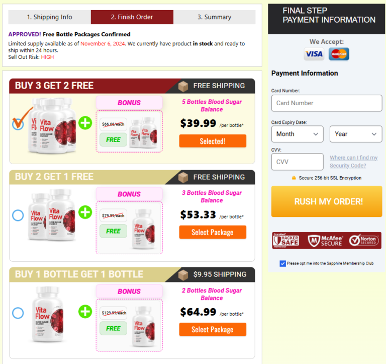 VitaFlow Blood Sugar Capsules: Reviews, Official Website, Buy